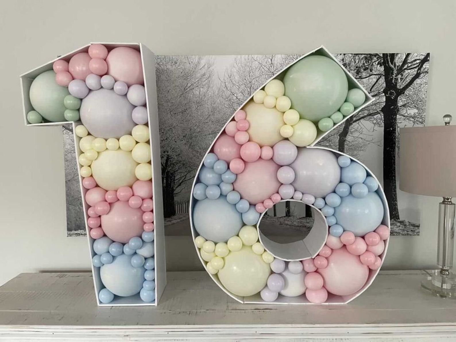 Number 9 BLOCK Font Balloon Mosaic Template Mosaic Number - Etsy Canada