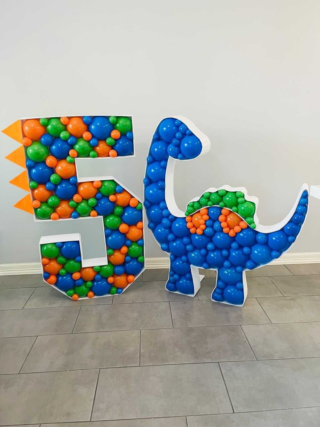 Dino From Balloons Dinosaur Mosaic From Balloons Dino | Etsy Canada