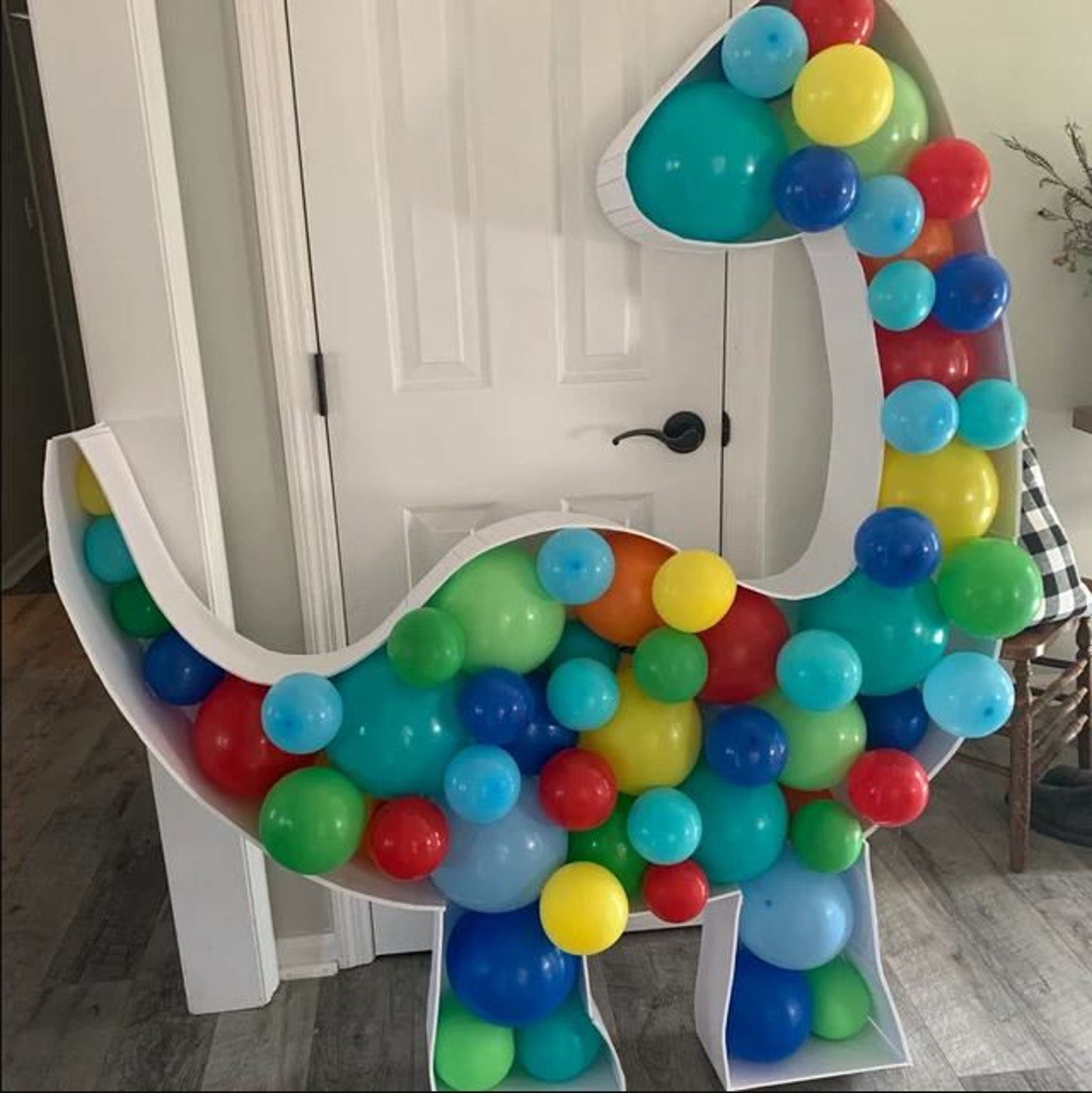 Dino From Balloons Dinosaur Mosaic From Balloons Dino | Etsy Canada
