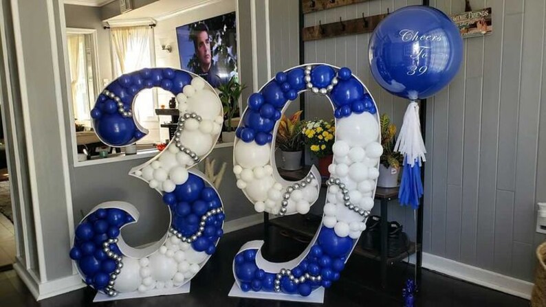 FANCY Number 7, Balloon Mosaic Template, Seven, Mosaic Number Template ...