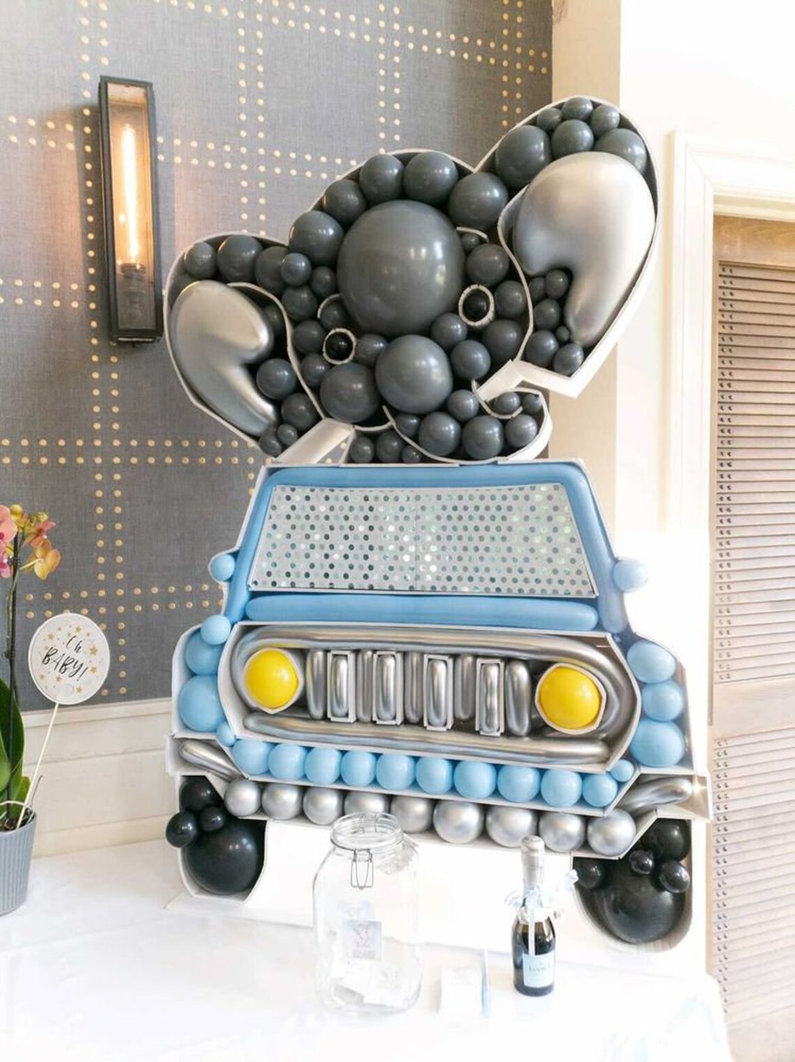 Rubber Duck From Balloons Duck Mosaic Template Baby Shower | Etsy