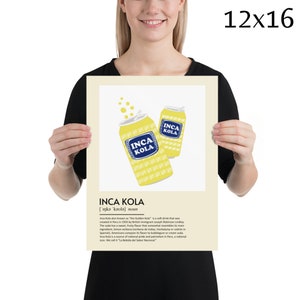 Inca Kola Poster, Peru Art, Peru Print, Peru Wall Art, Peru Poster ...