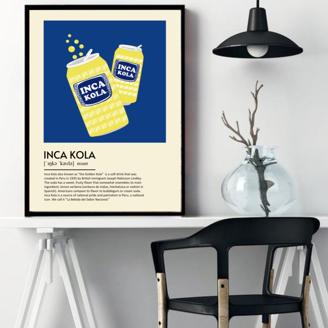 Inca Kola Poster Peru Art Peru Print Peru Wall Art Peru - Etsy