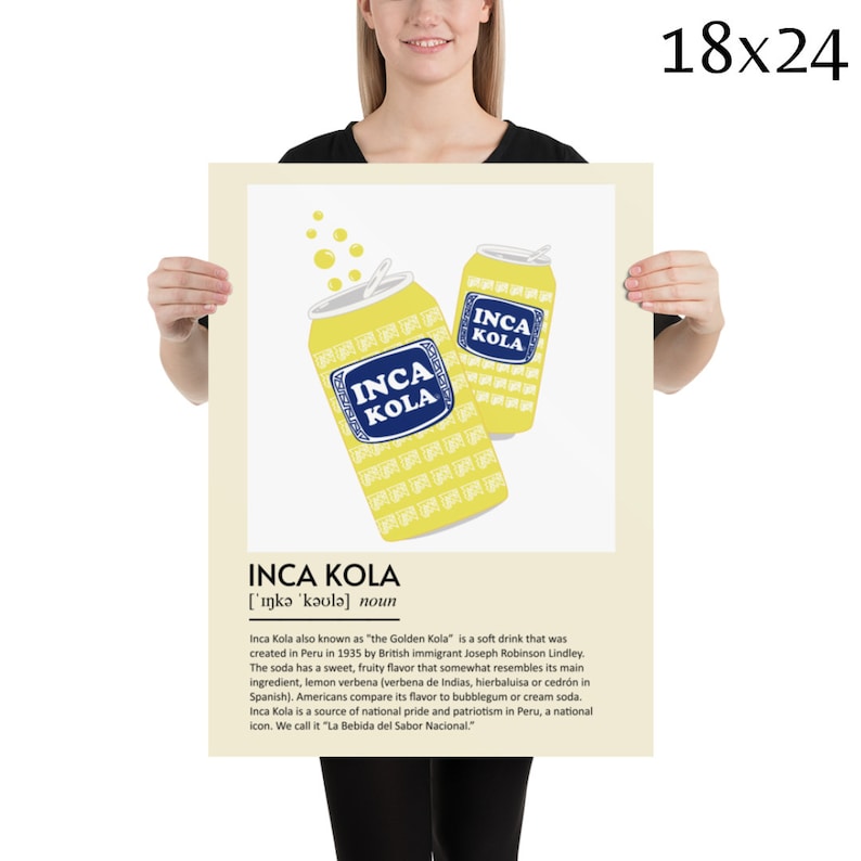 Inca Kola Poster Peru Art Peru Print Peru Wall Art Peru - Etsy