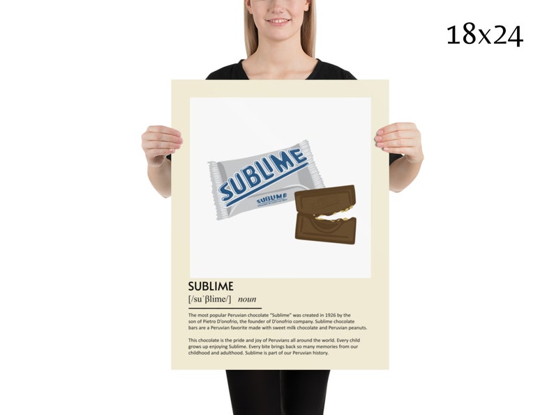 Sublime Peruvian Candy Poster, Retro Peruvian Kitchen Decor, Chocolate ...