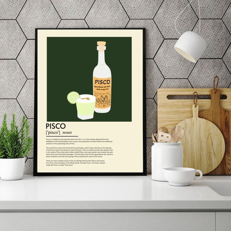 Peruvian Pisco Poster Peru Art Peru Print Peru Wall Art - Etsy