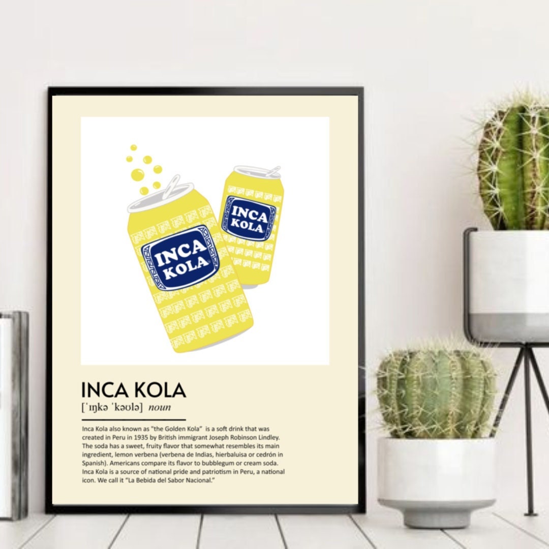 Inca Kola Poster, Peru Art, Peru Print, Peru Wall Art, Peru Poster ...