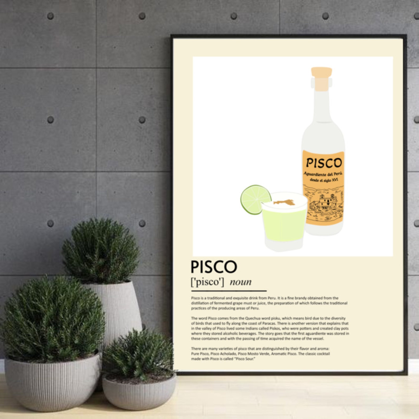 Peruvian Pisco Poster Peru Art Peru Print Peru Wall Art - Etsy