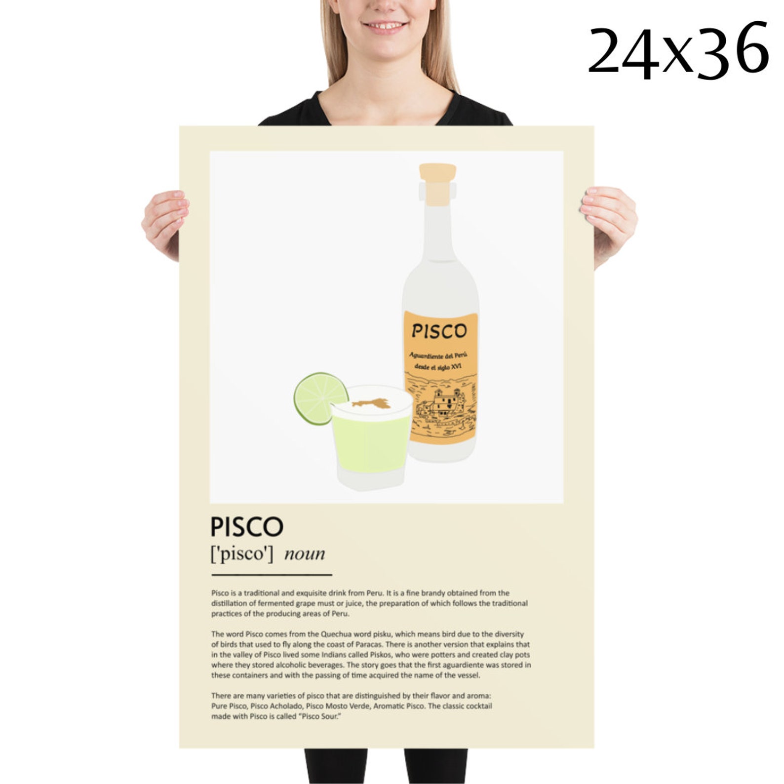 Peruvian Pisco Poster Peru Art Peru Print Peru Wall Art - Etsy