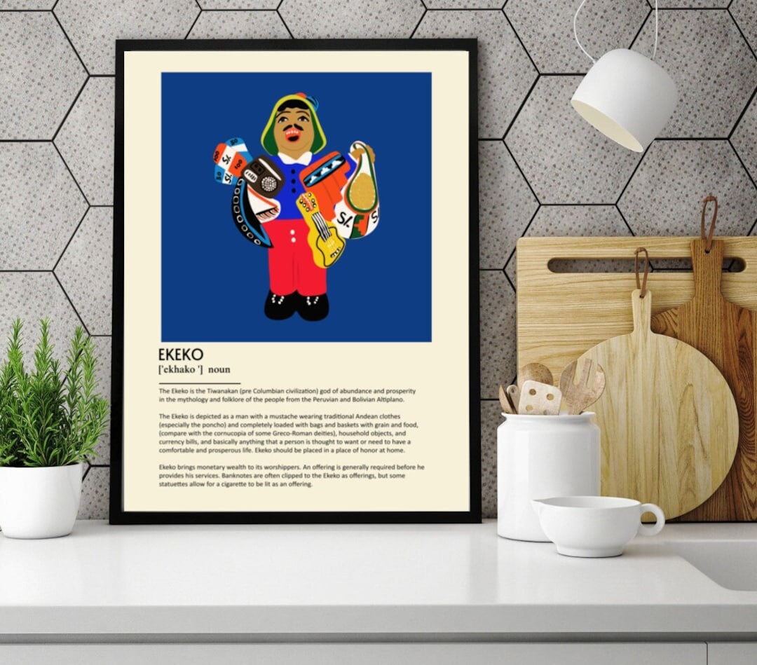 Ekeko Art Print, Peruvian Folk Art Poster, Andean Decor, Peru Gift ...