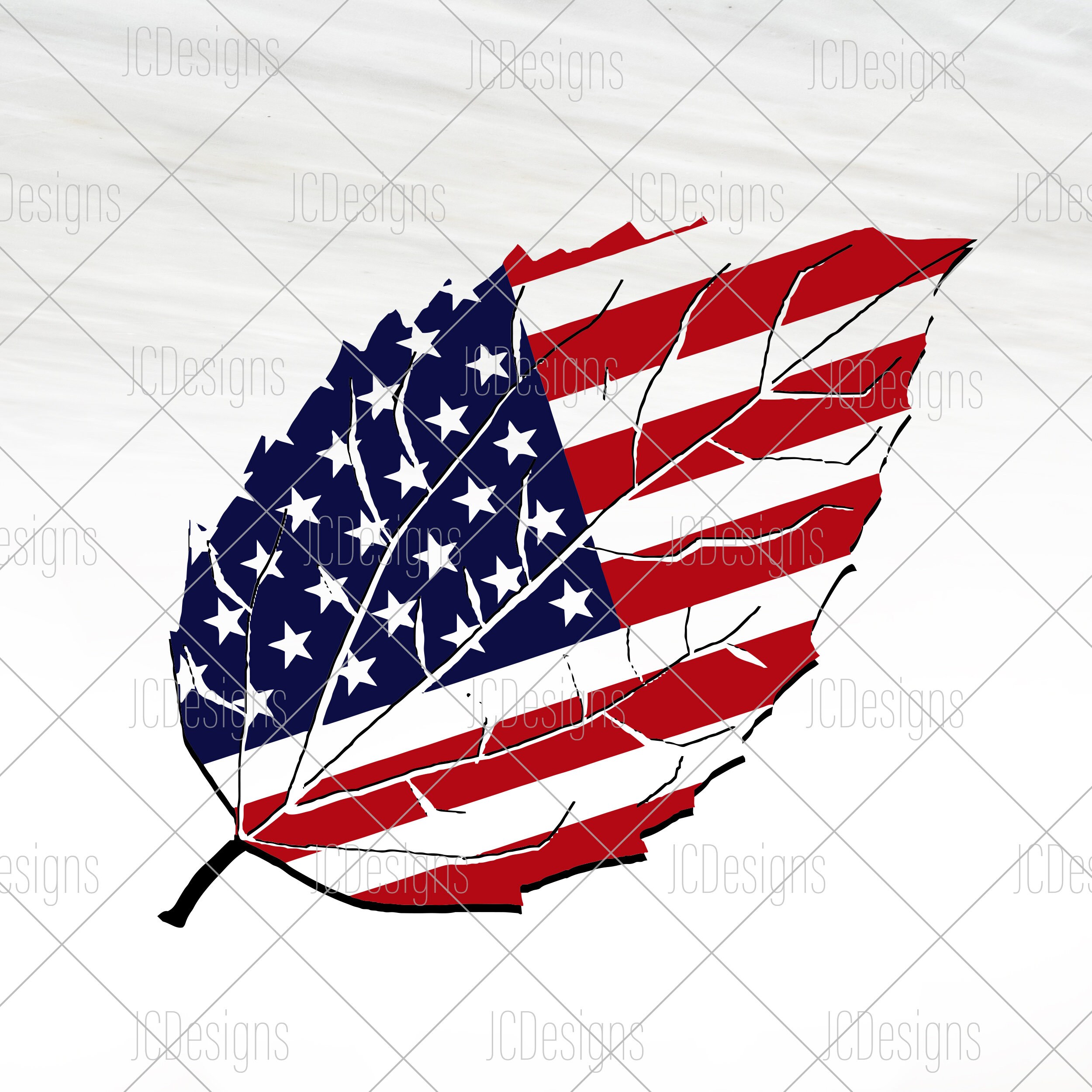 American Leaves SVG Fall Leaf SVG USA Flag Leaf | Etsy