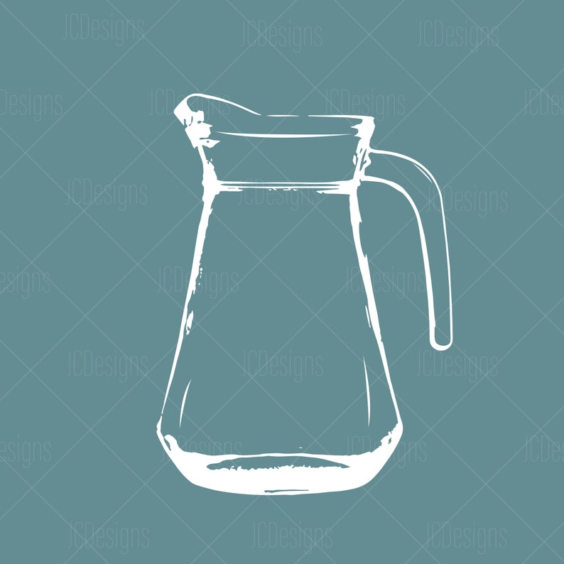 Water Pitcher SVG Vase SVG Svg Eps Png Vector Digital | Etsy