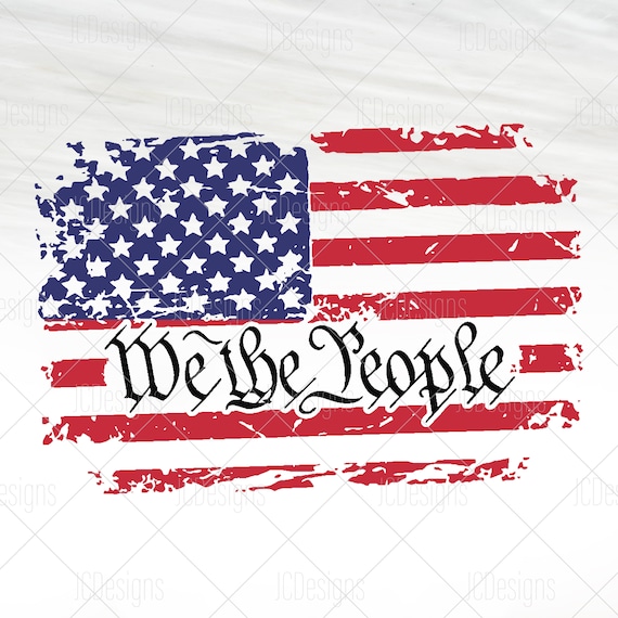 We the People Flag SVG We the People Text on USA Flag Svg - Etsy