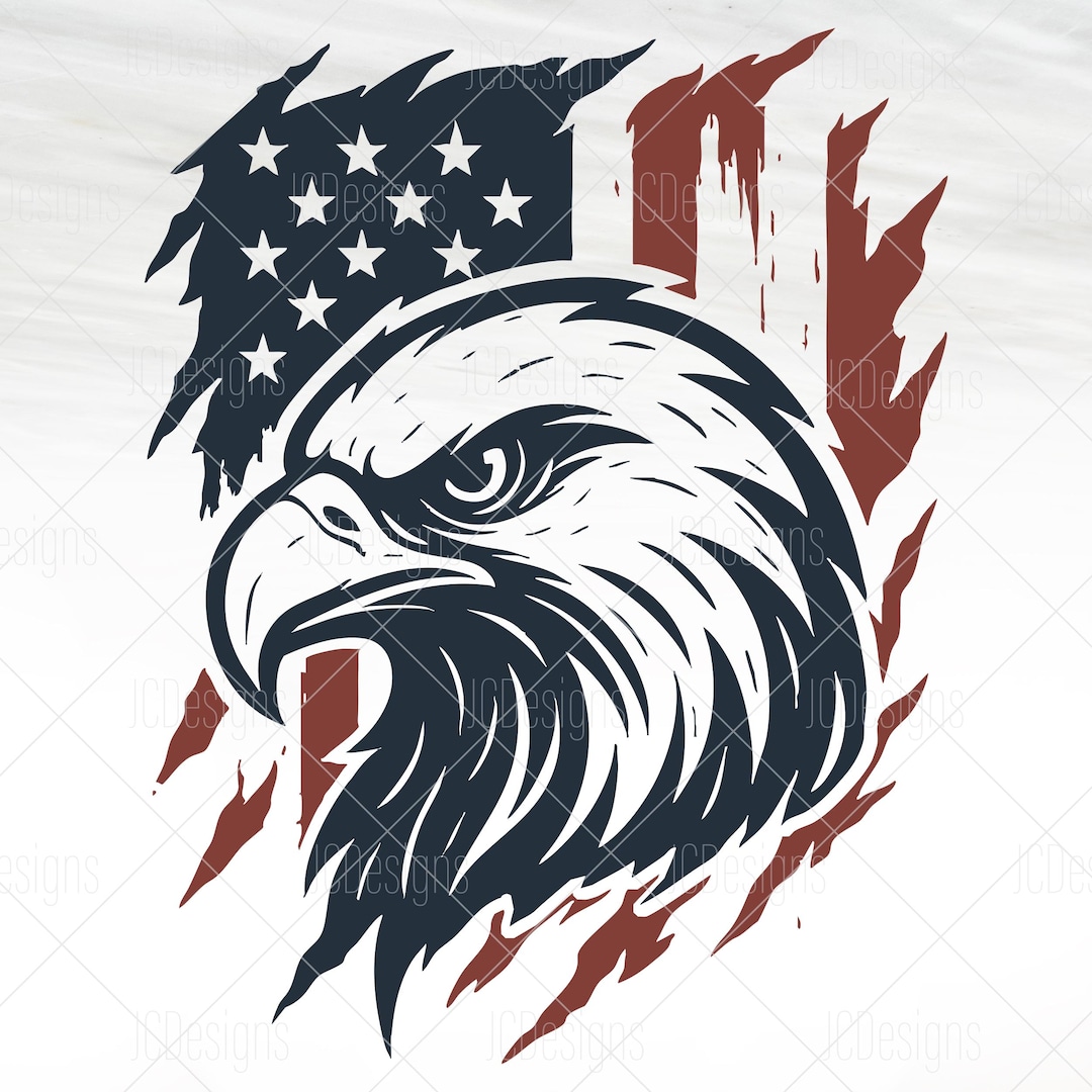 Patriotic Eagle Head SVG - American Eagle SVG – Eagle Head With USA ...