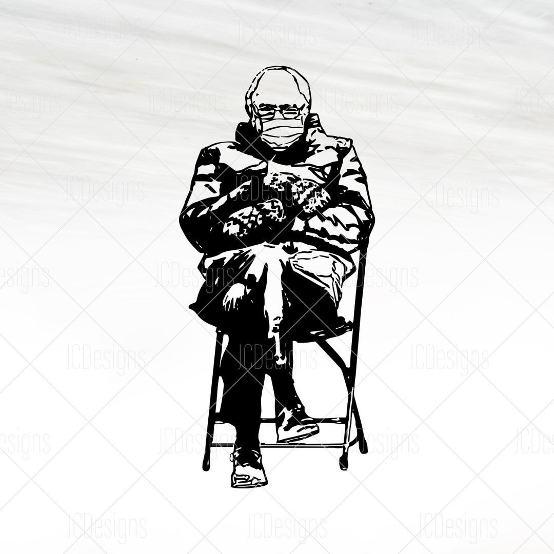Bernie Sanders Mittens SVG - Bernie in Chair SVG - Bernie Sanders ...