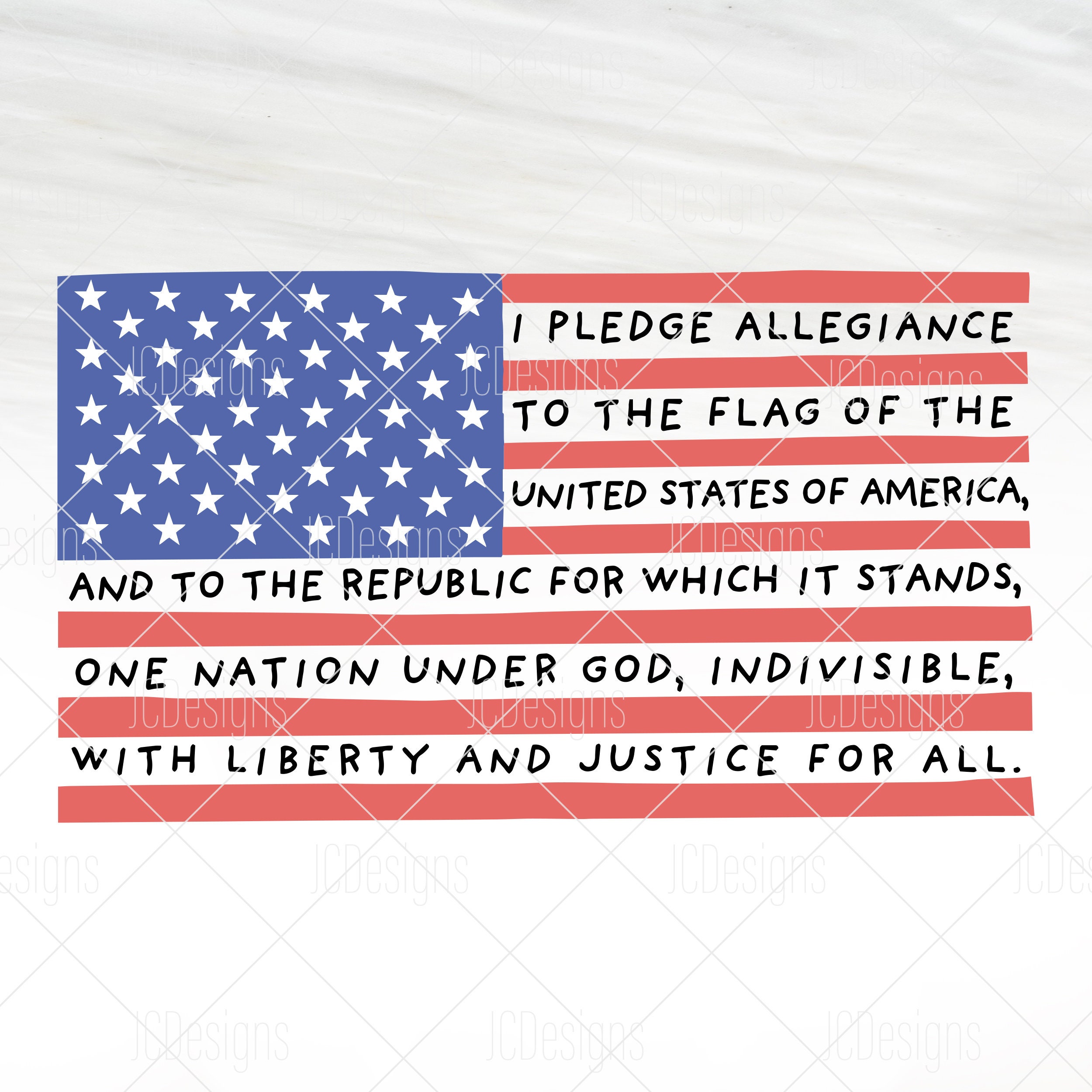 Pledge of Allegiance Flag SVG Distressed Flag SVG Waiving - Etsy