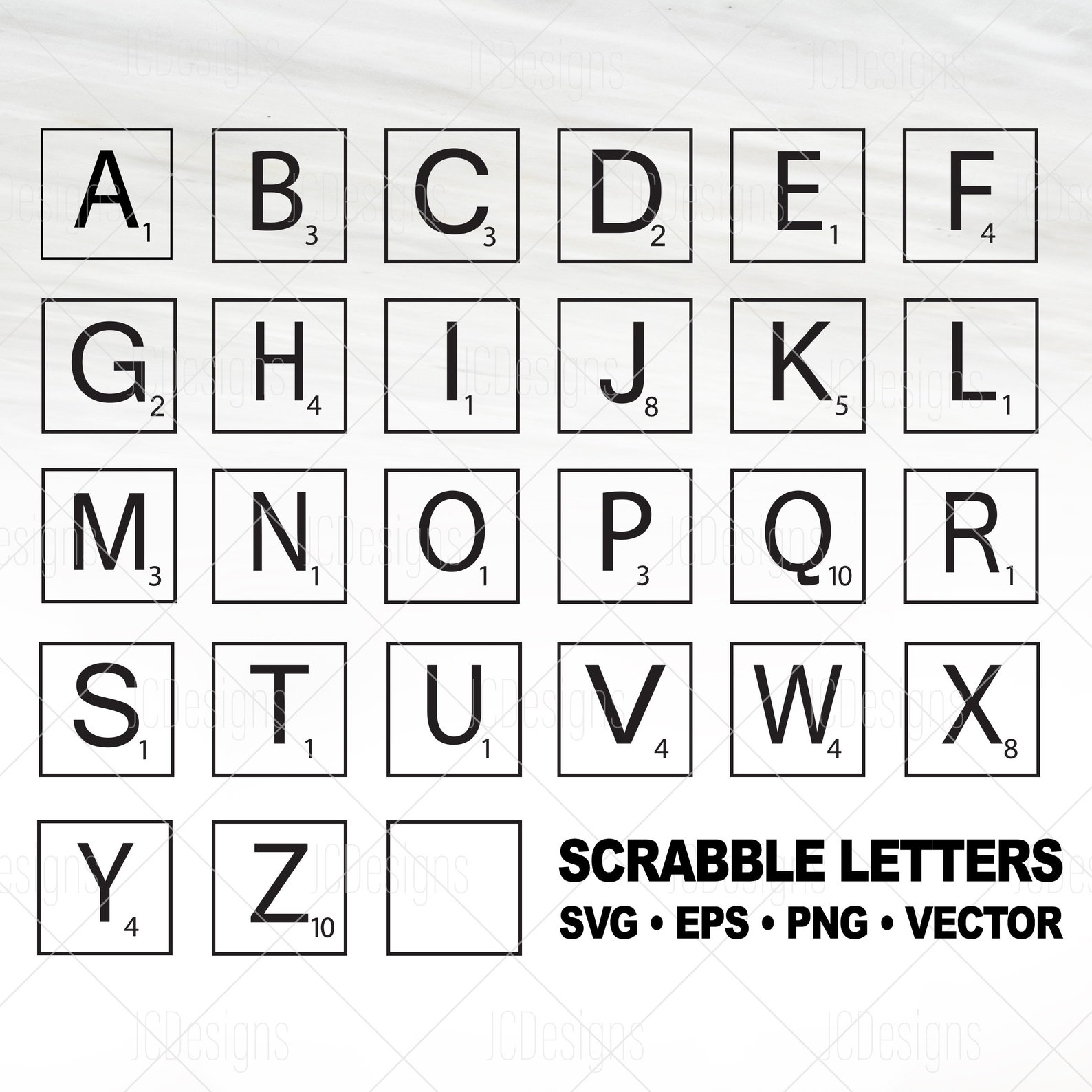Scrabble Letter Tiles SVG Scrabble Svg Scrabble Tiles A-Z | Etsy