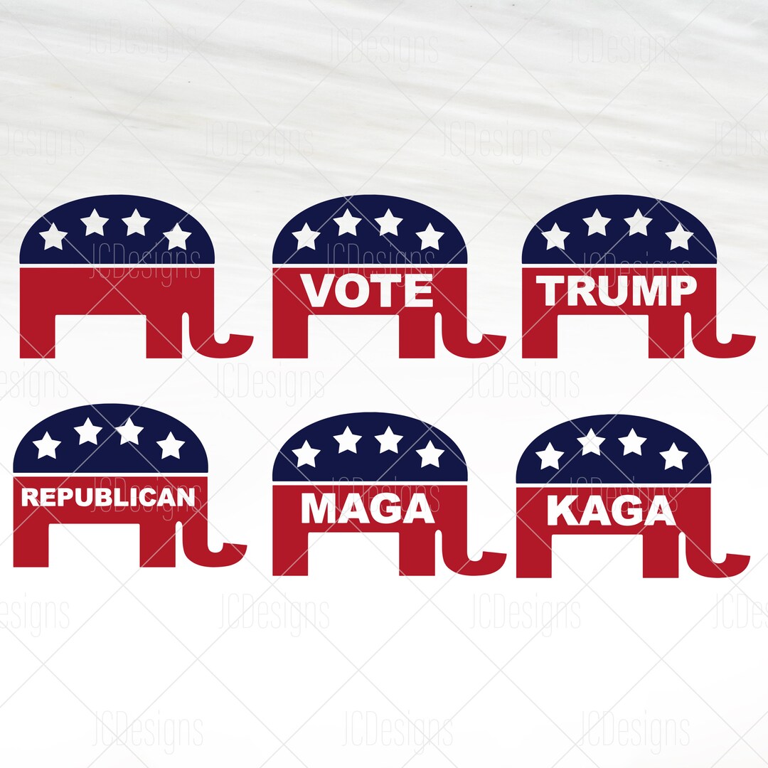 Republican Party Elephant SVG - MAGA KAGA Trump - Svg Eps Png Vector ...