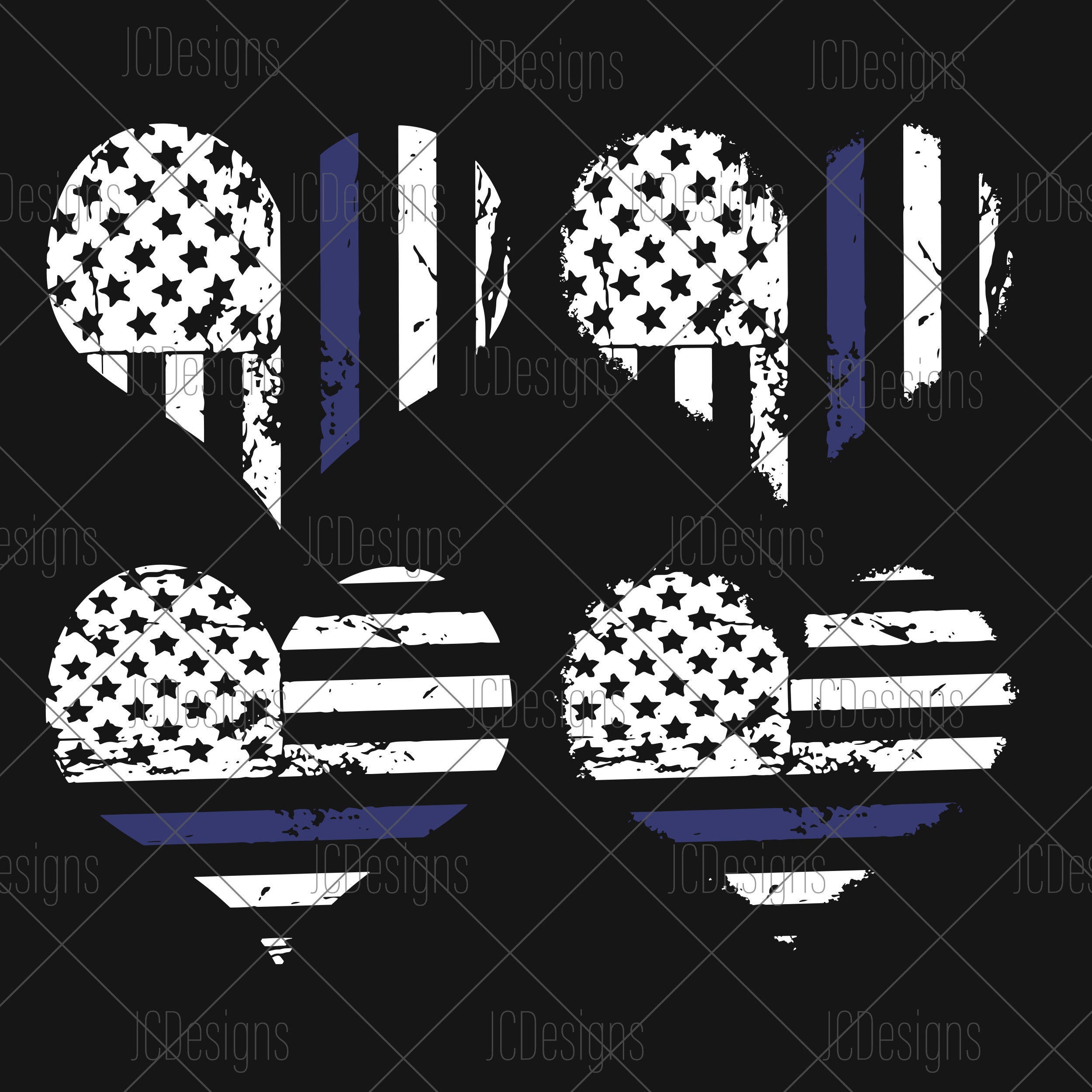 Back the Blue Heart SVG - Blue Line Heart SVG - USA American Heart Flag ...