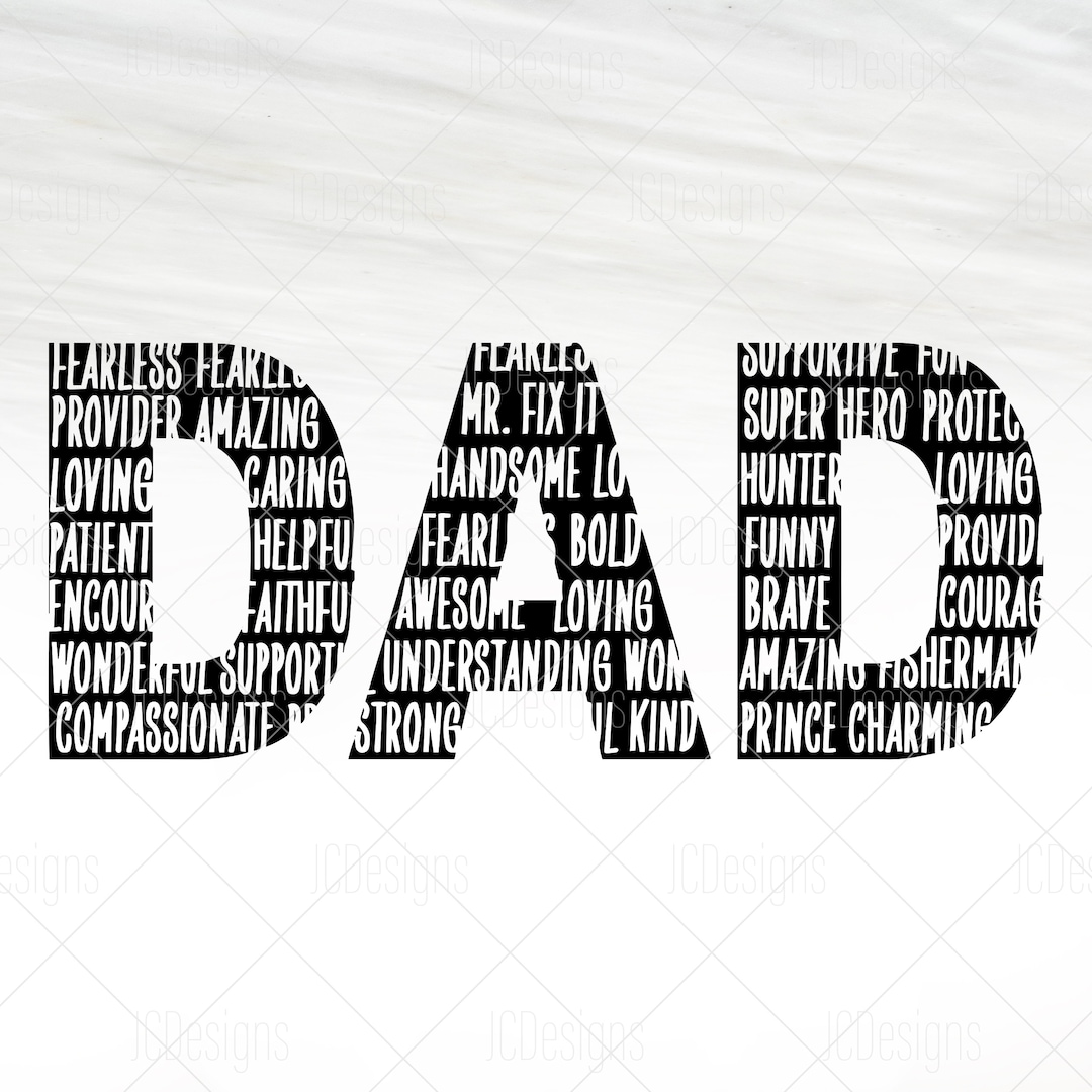 Dad Words - Dad SVG - Father SVG - Svg Eps Png Vector - Digital Design ...