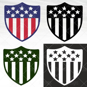 USA Shield Svg - USA Badge Svg - USA American Flag Svg - Svg Eps Png ...