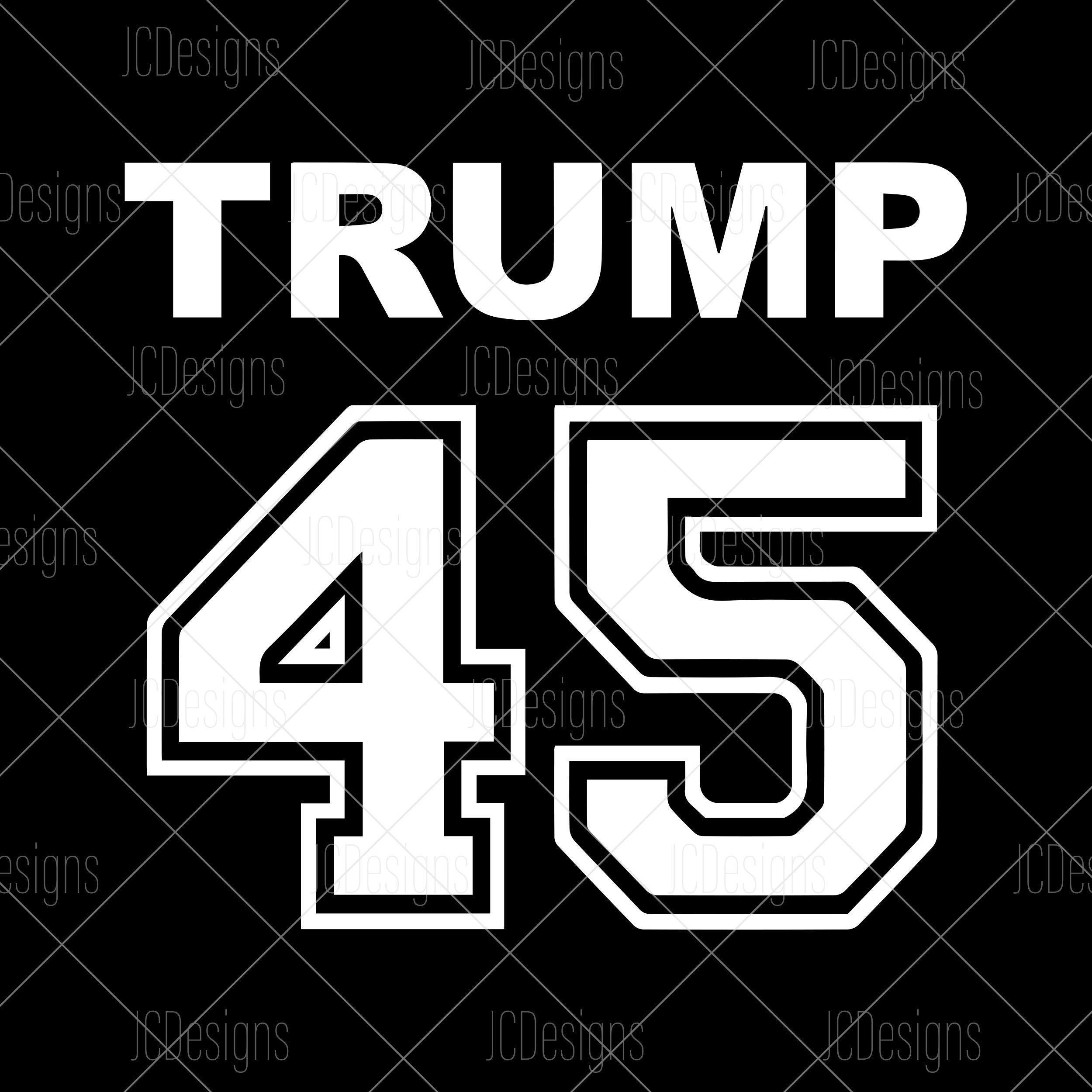 Trump 45 SVG Trump 45 Sports Jersey SVG Keep America Great | Etsy