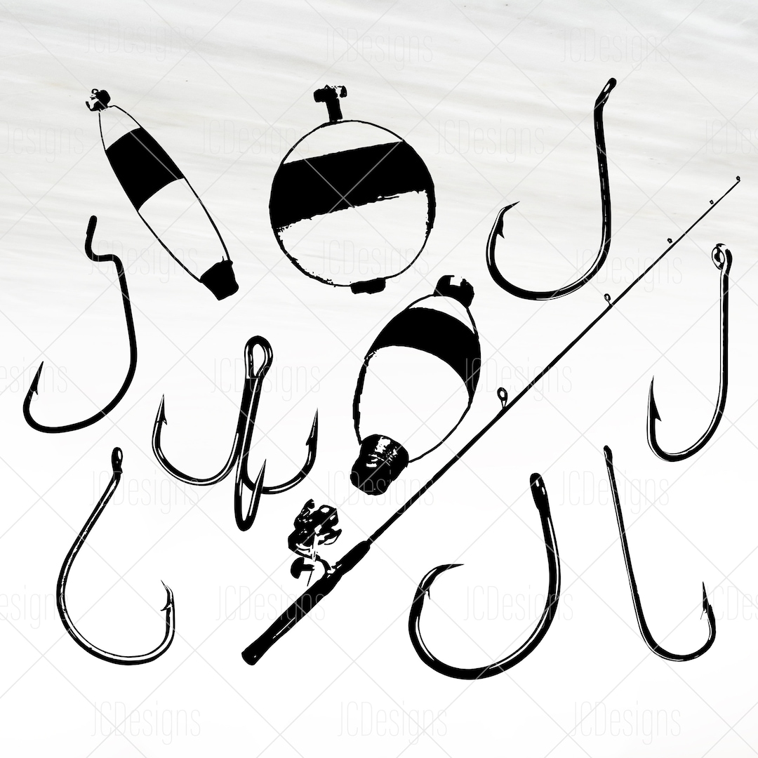 Fishing Tackle SVG - Fish Hooks Svg - Fishing Pole Svg - Fish Cork ...
