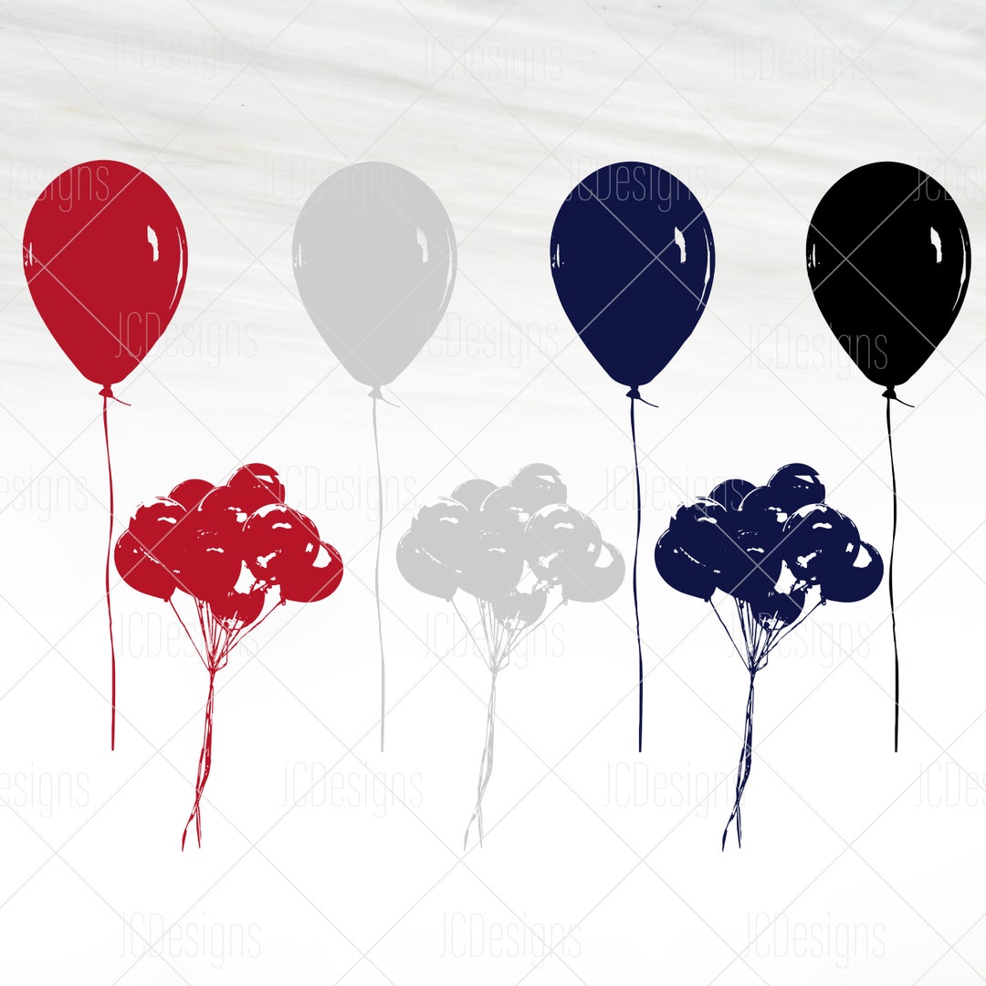 Balloons SVG - Red White Blue Balloons - Party Balloons SVG - Svg Eps ...