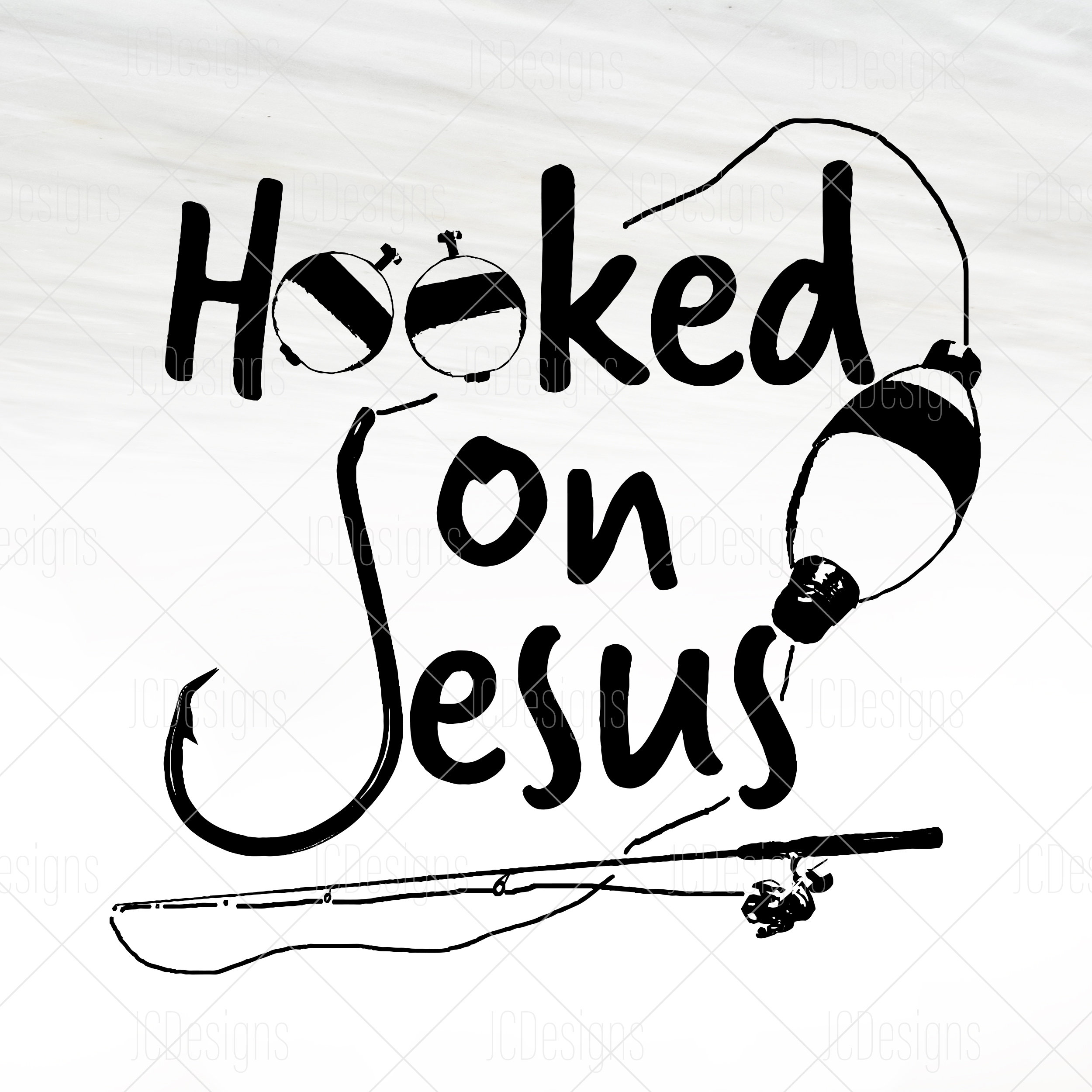 Hooked on Jesus Svg - Fishing Svg - Christian Svg - SVG EPS PNG Vector ...
