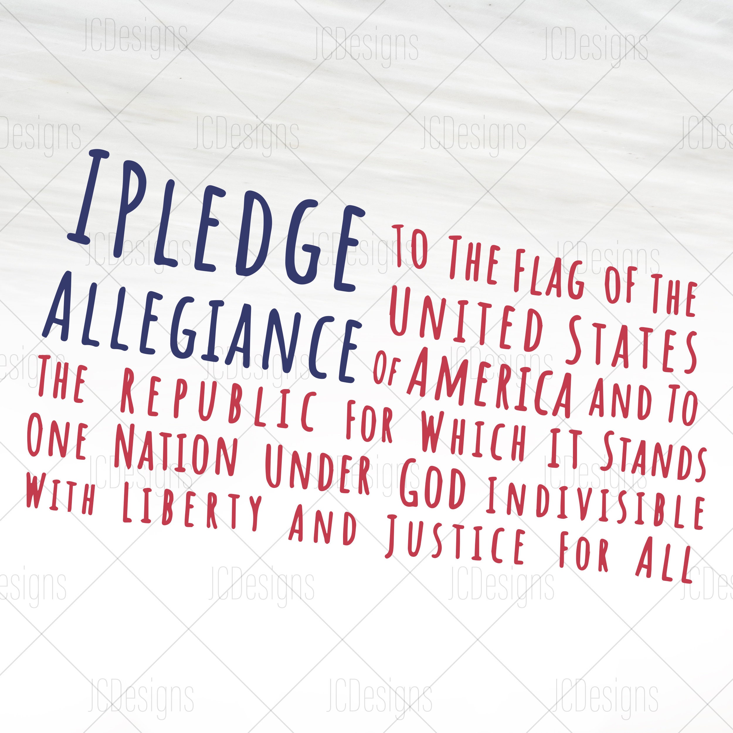 Pledge of Allegiance Flag Svg Eps Png Vector Digital - Etsy