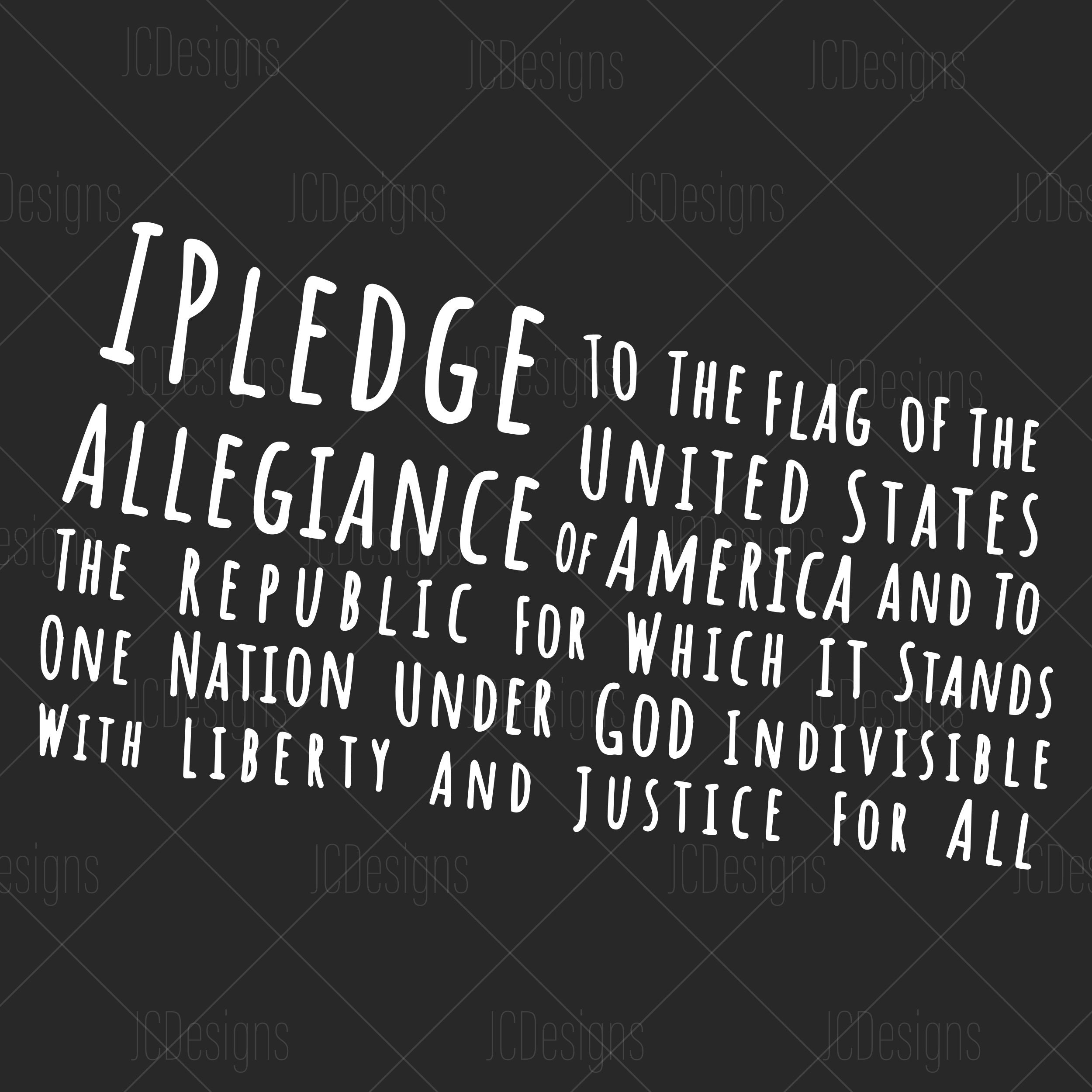 Pledge of Allegiance Flag - Svg Eps Png Vector - Digital Design - Etsy