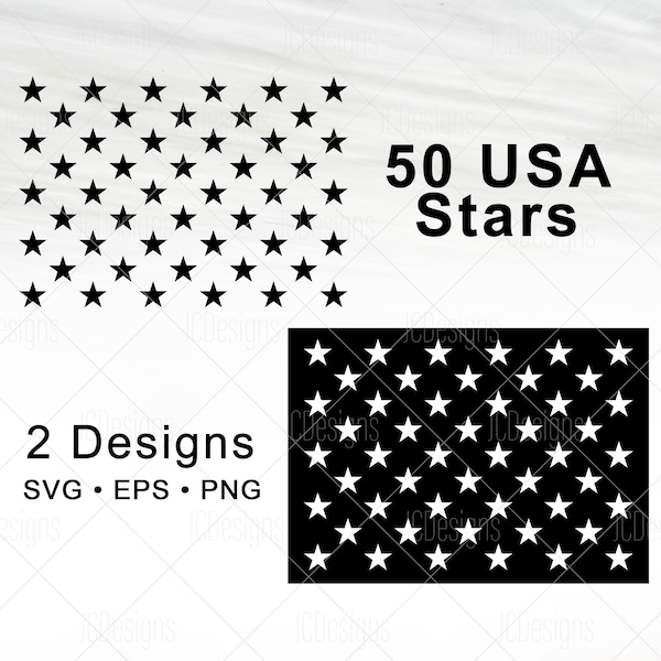 50 Stars SVG - Etsy