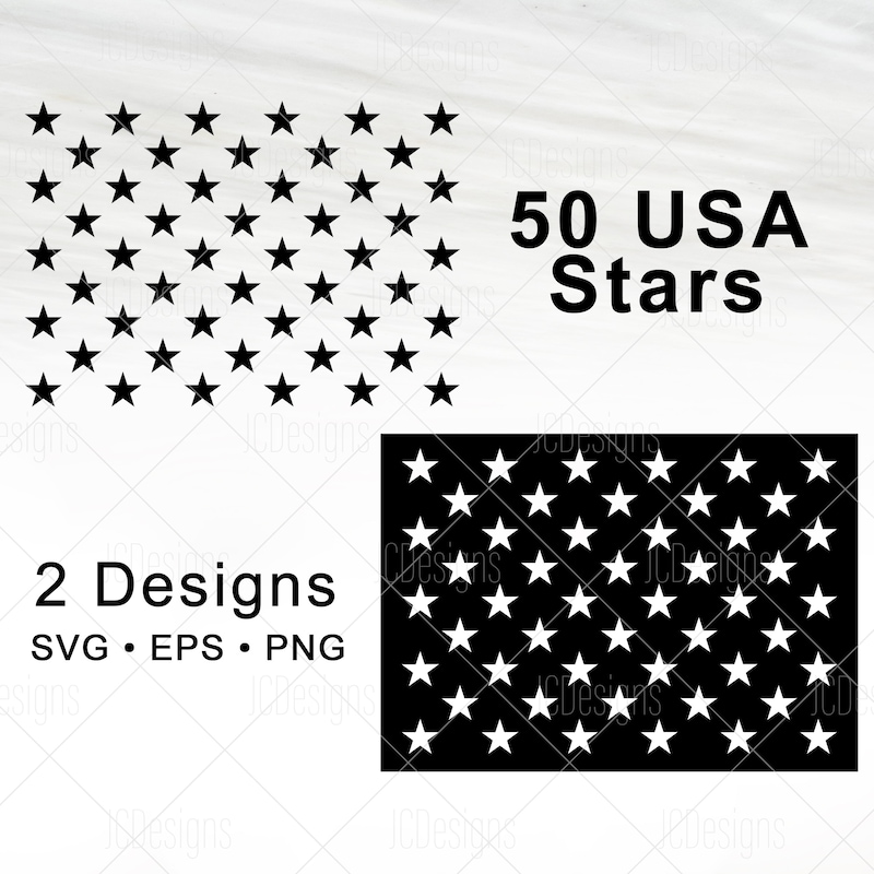50 Stars Svg - Etsy