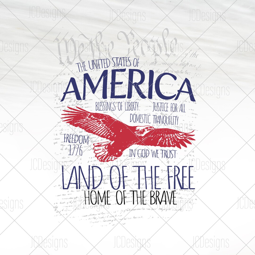 Land of the Free SVG - USA Freedom Vector - Constitution Svg - USA ...