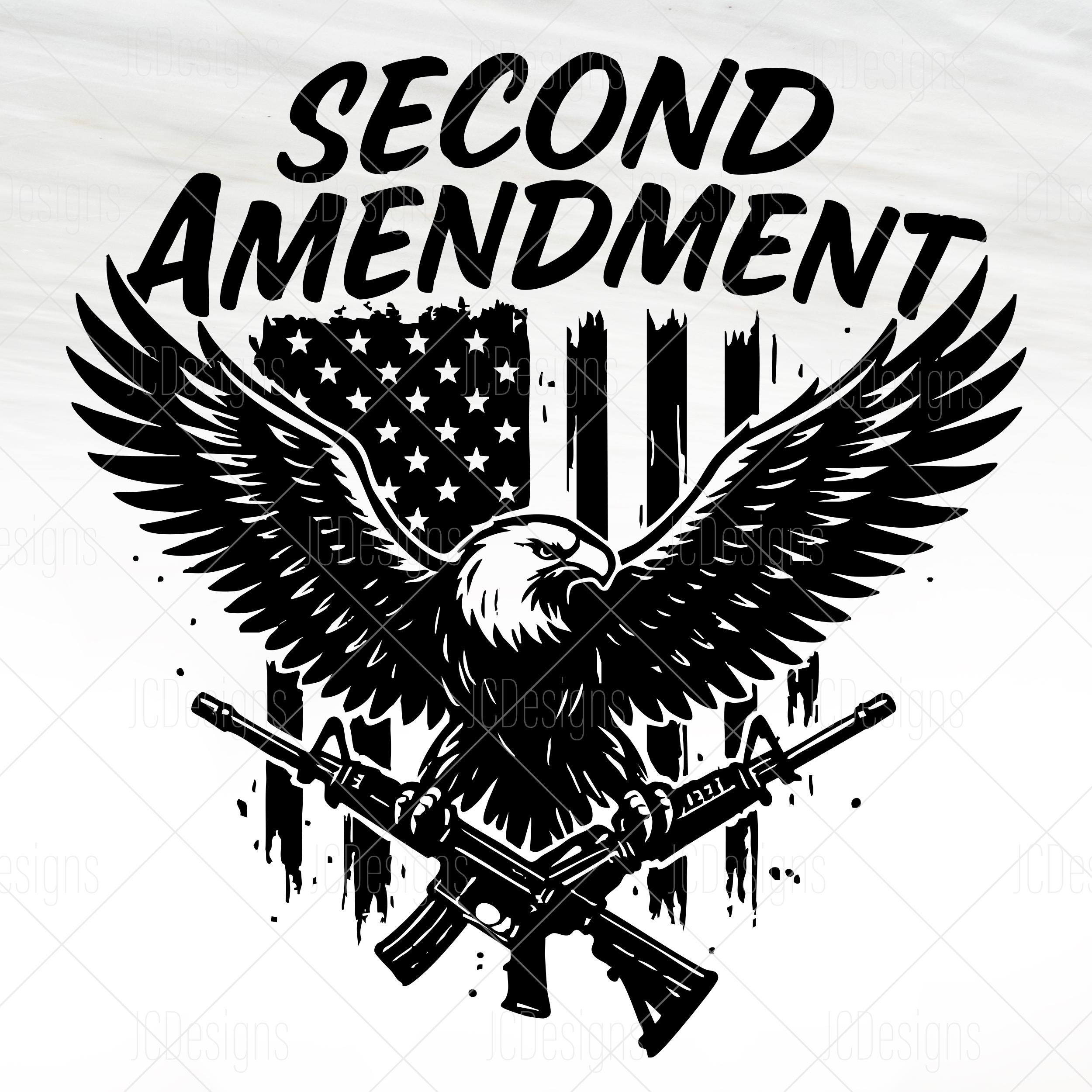 Second Amendment Eagle SVG - Patriotic USA Flag W Rifle SVG – 2A Free ...