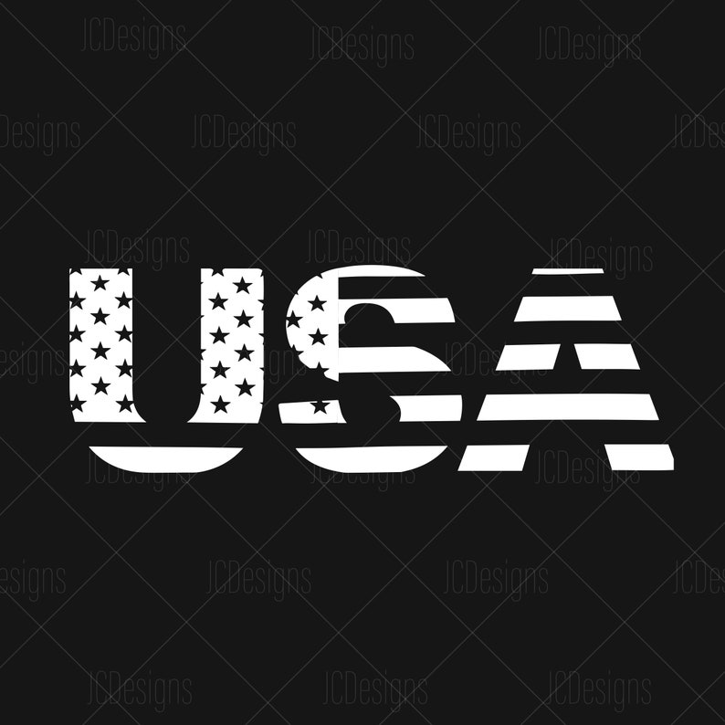 USA American Flag Text Svg Eps Png Vector Digital Design - Etsy