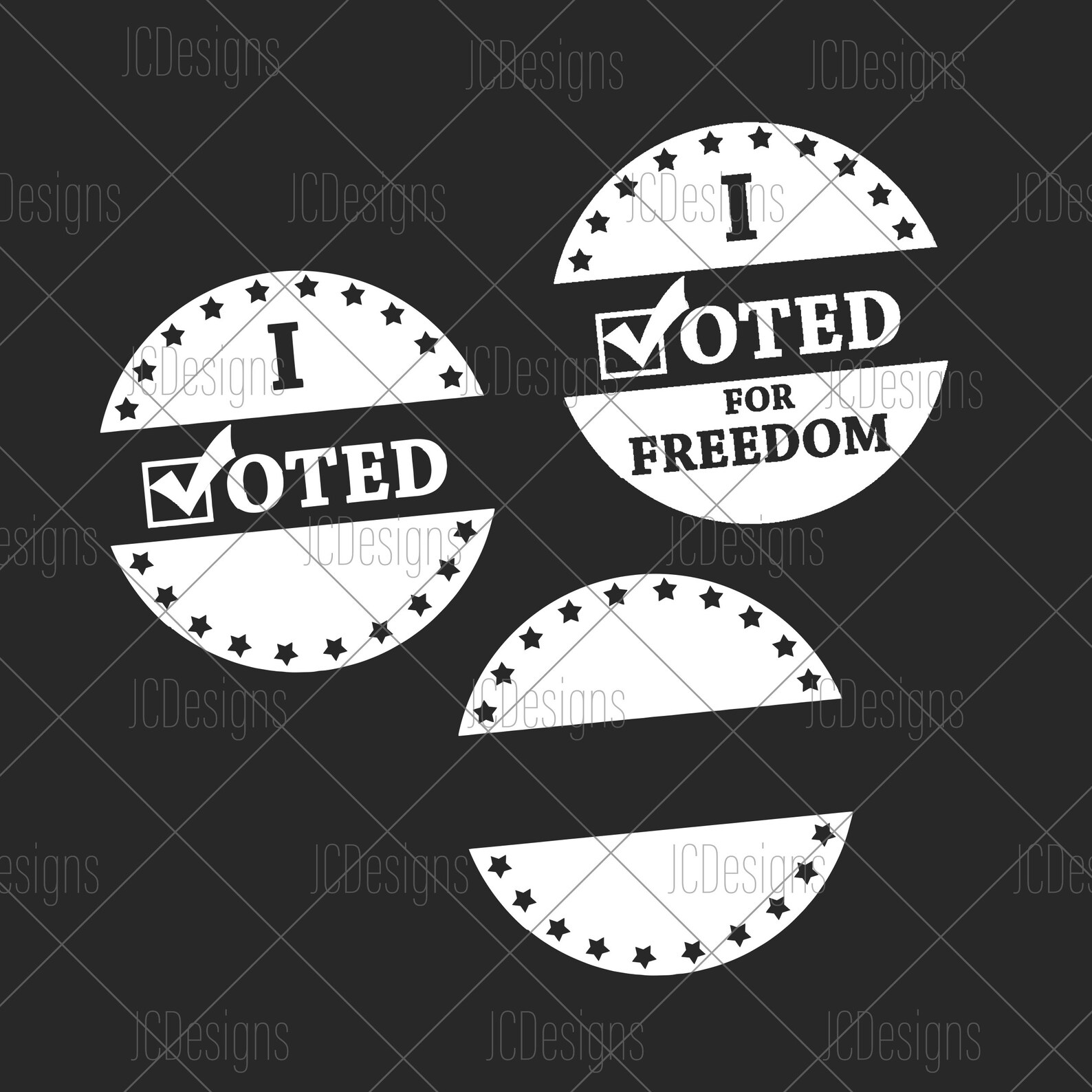 I Voted Button SVG Voted Monogram Frame SVG Freedom SVG - Etsy