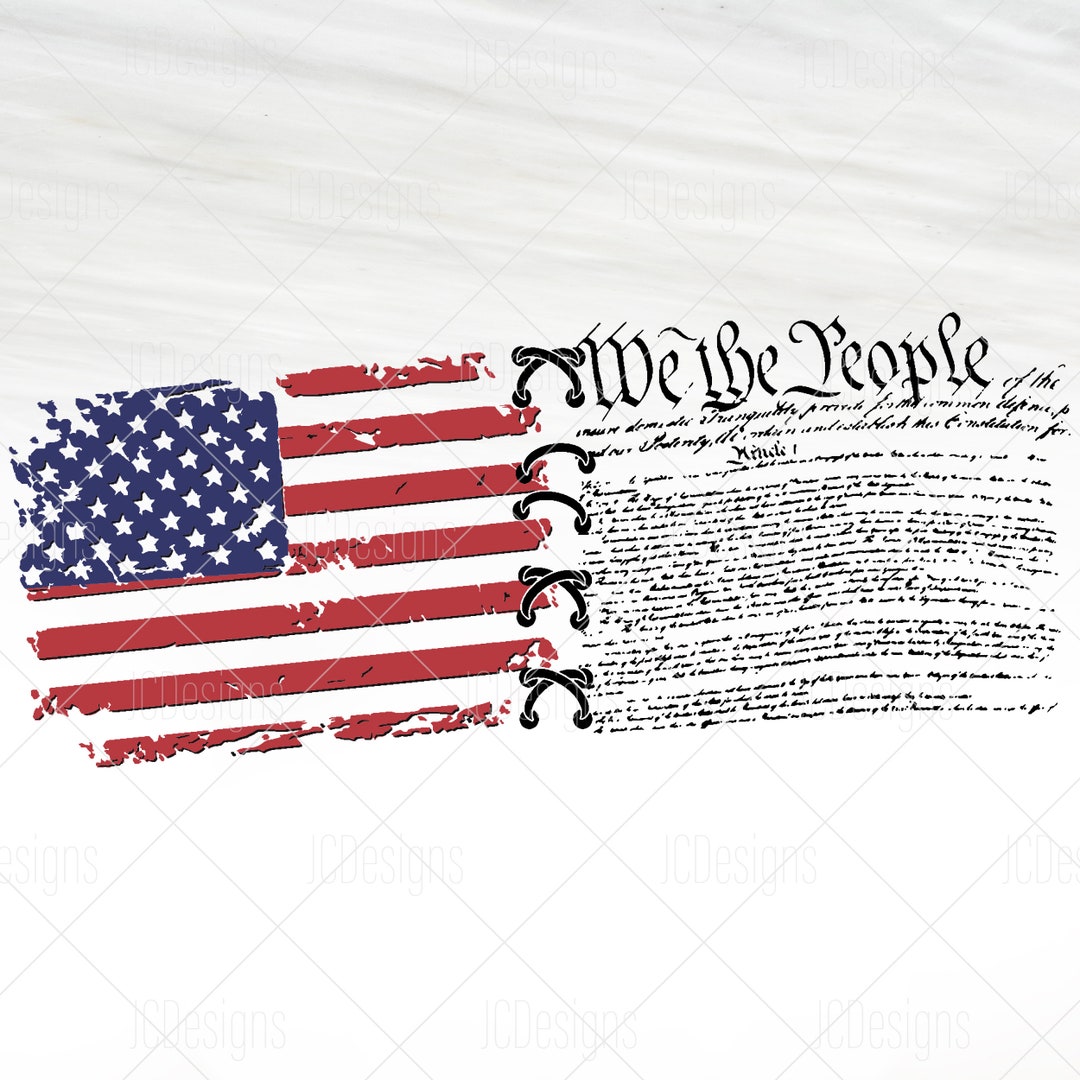 US Constitution LINKED USA American Flag Svg - We the People Vector ...