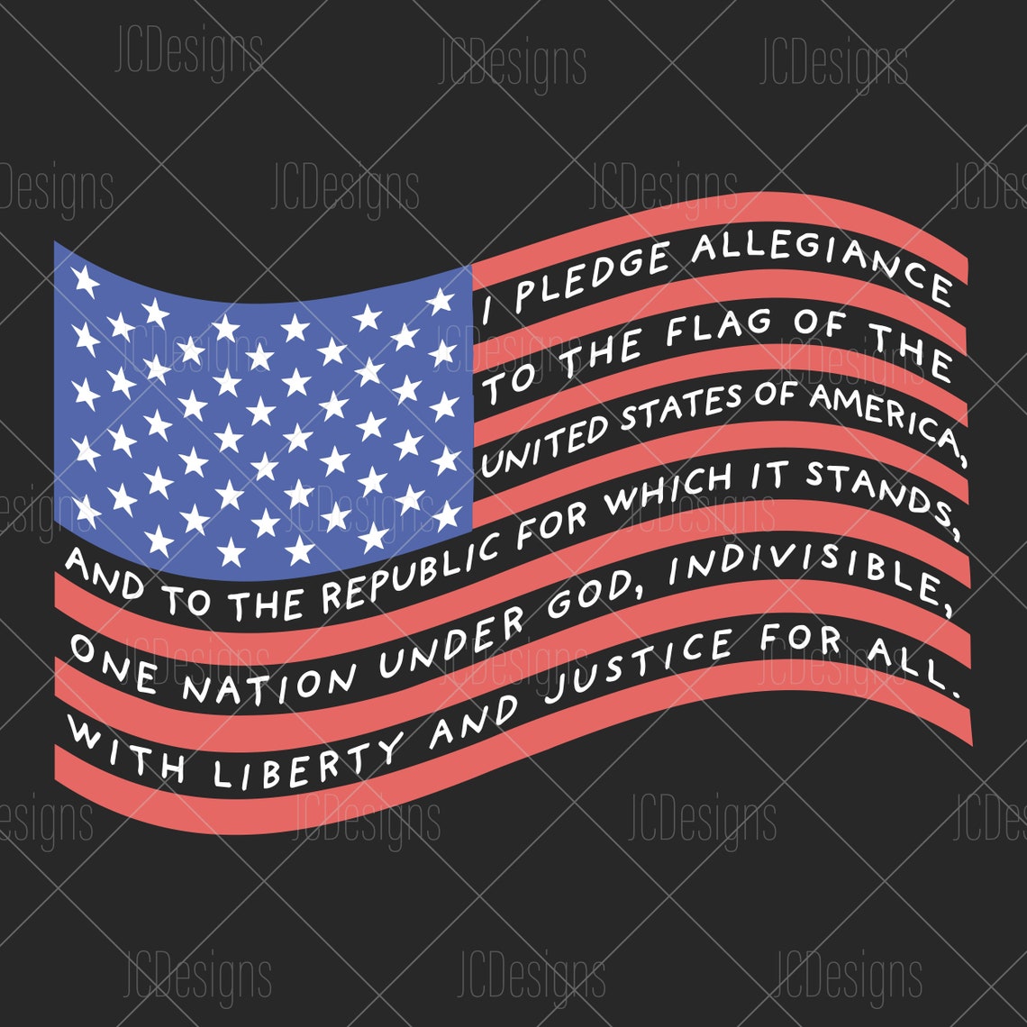 Pledge of Allegiance Flag SVG Distressed Flag SVG Waiving - Etsy