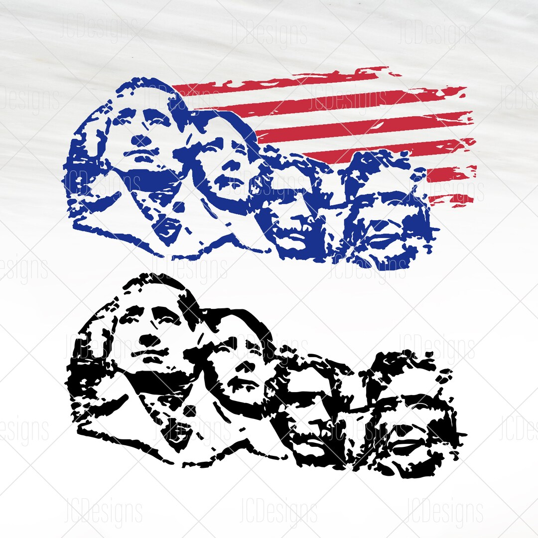 Mt Rushmore Vector - Mount Rushmore SVG - American Patriots SVG ...