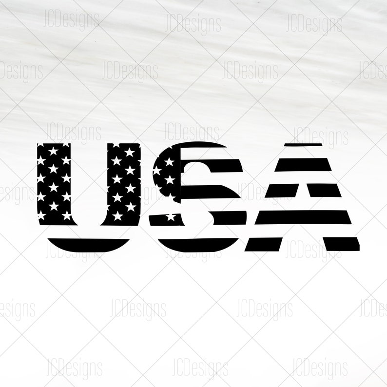 USA American Flag Text Svg Eps Png Vector Digital Design - Etsy