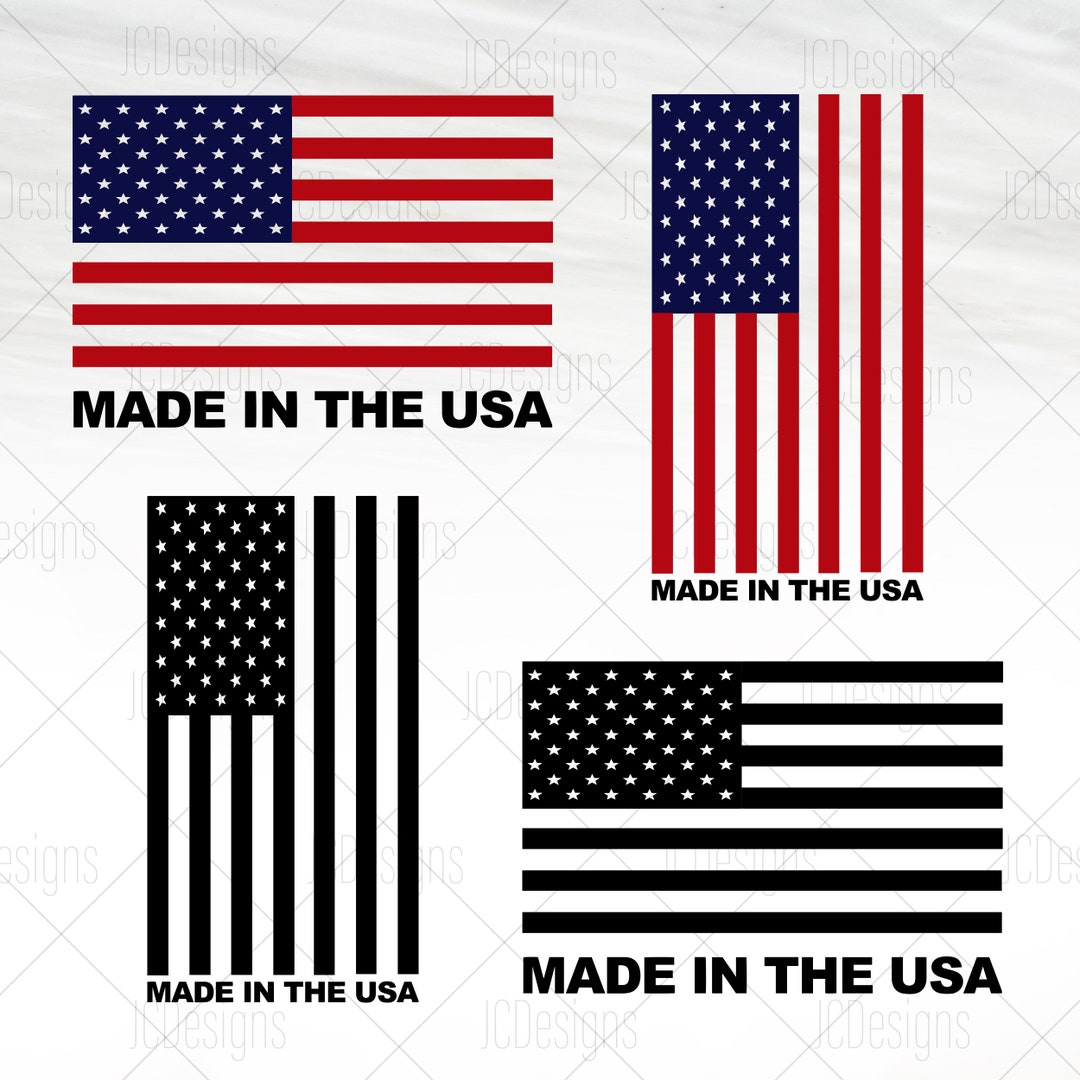 Made in the USA - USA American Flag - Svg Eps Png Vector - Digital ...