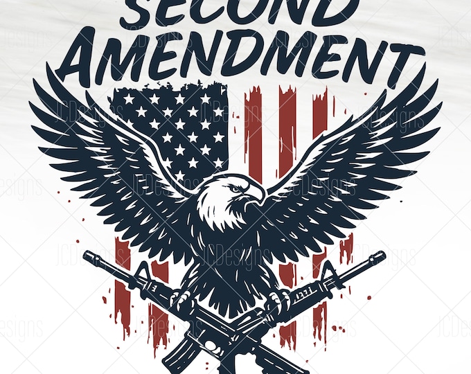 Second Amendment Eagle SVG - Patriotic USA Flag W Rifle SVG – 2A Free ...