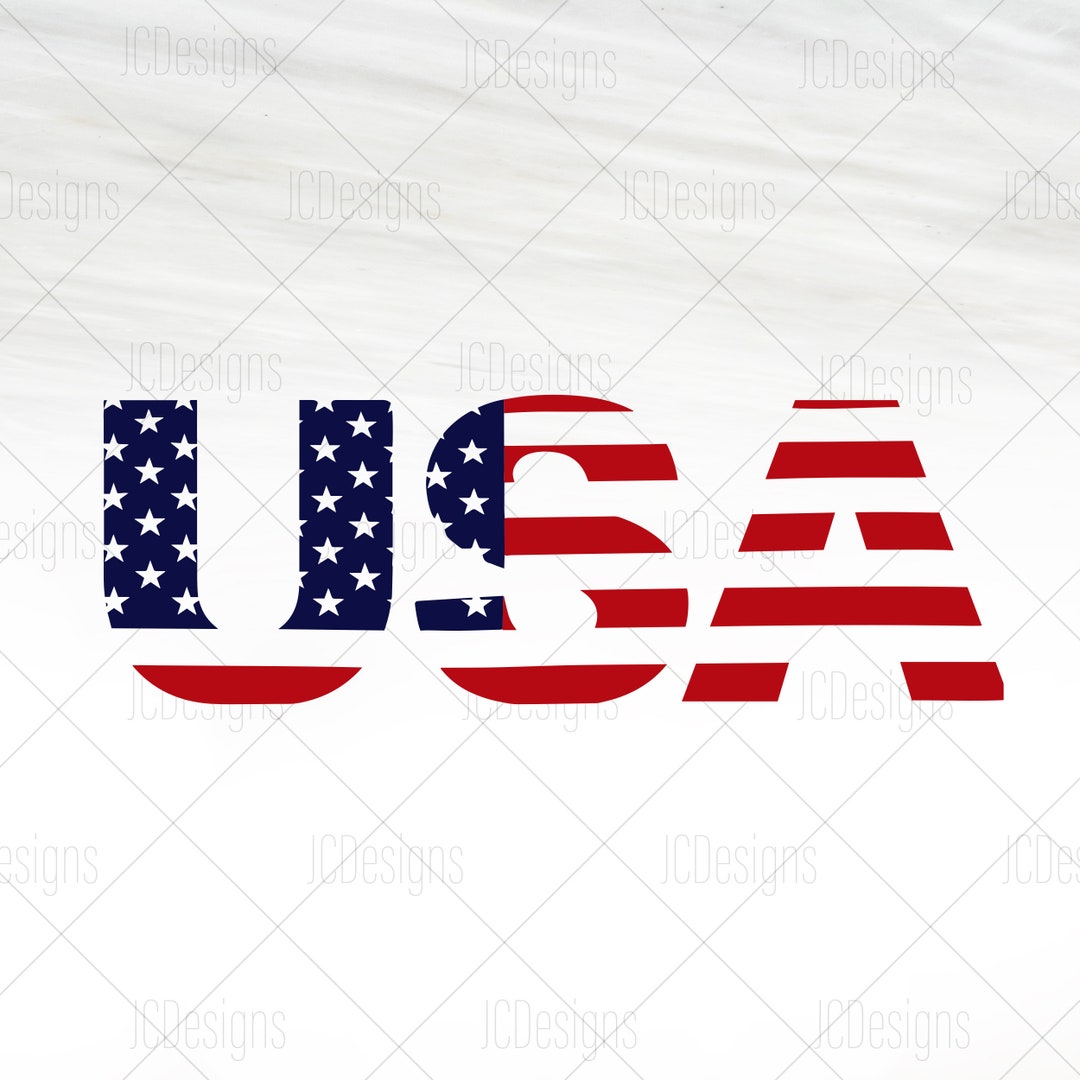 USA American Flag Text - Svg Eps Png Vector - Digital Design - Etsy