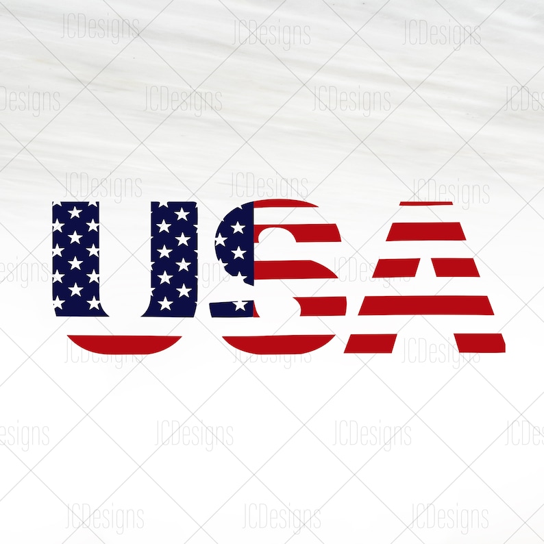 USA American Flag Text - Svg Eps Png Vector - Digital Design - Etsy