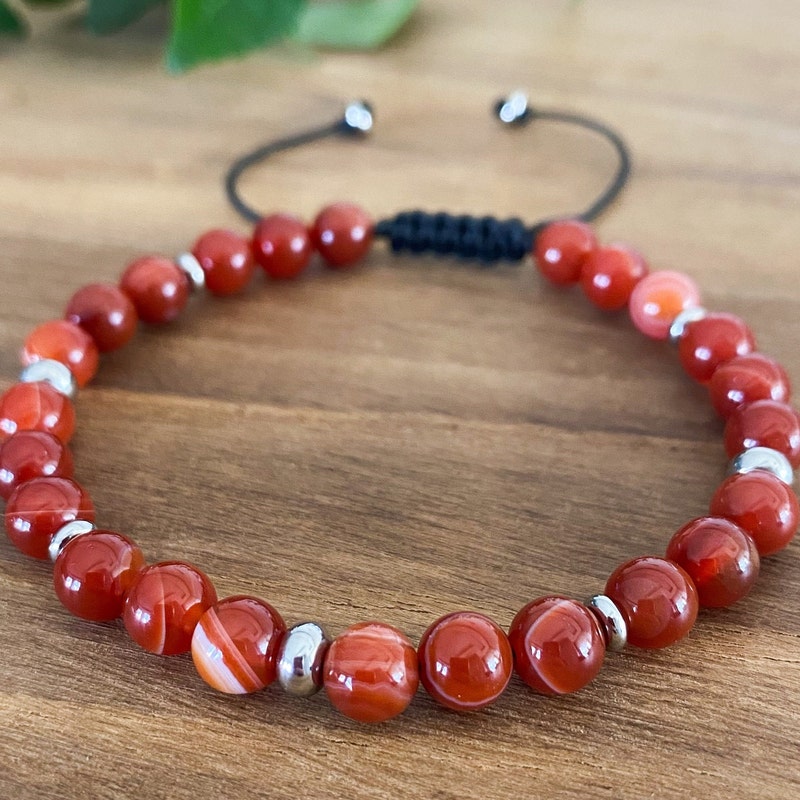 Carnelian Bracelet - Etsy