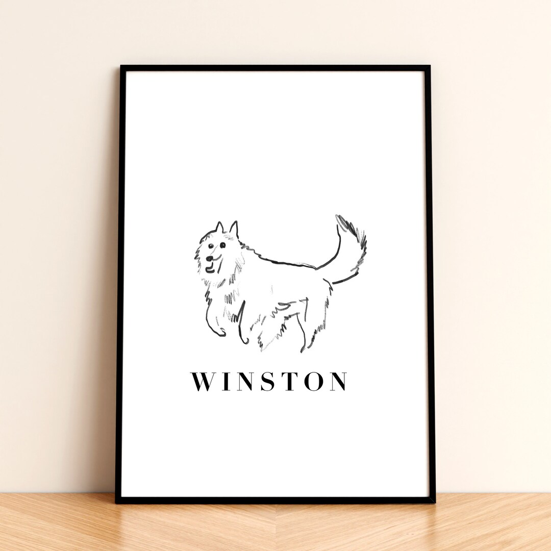 Custom Dog Poster - Alsatian German Shepherd Poster Print - Original ...