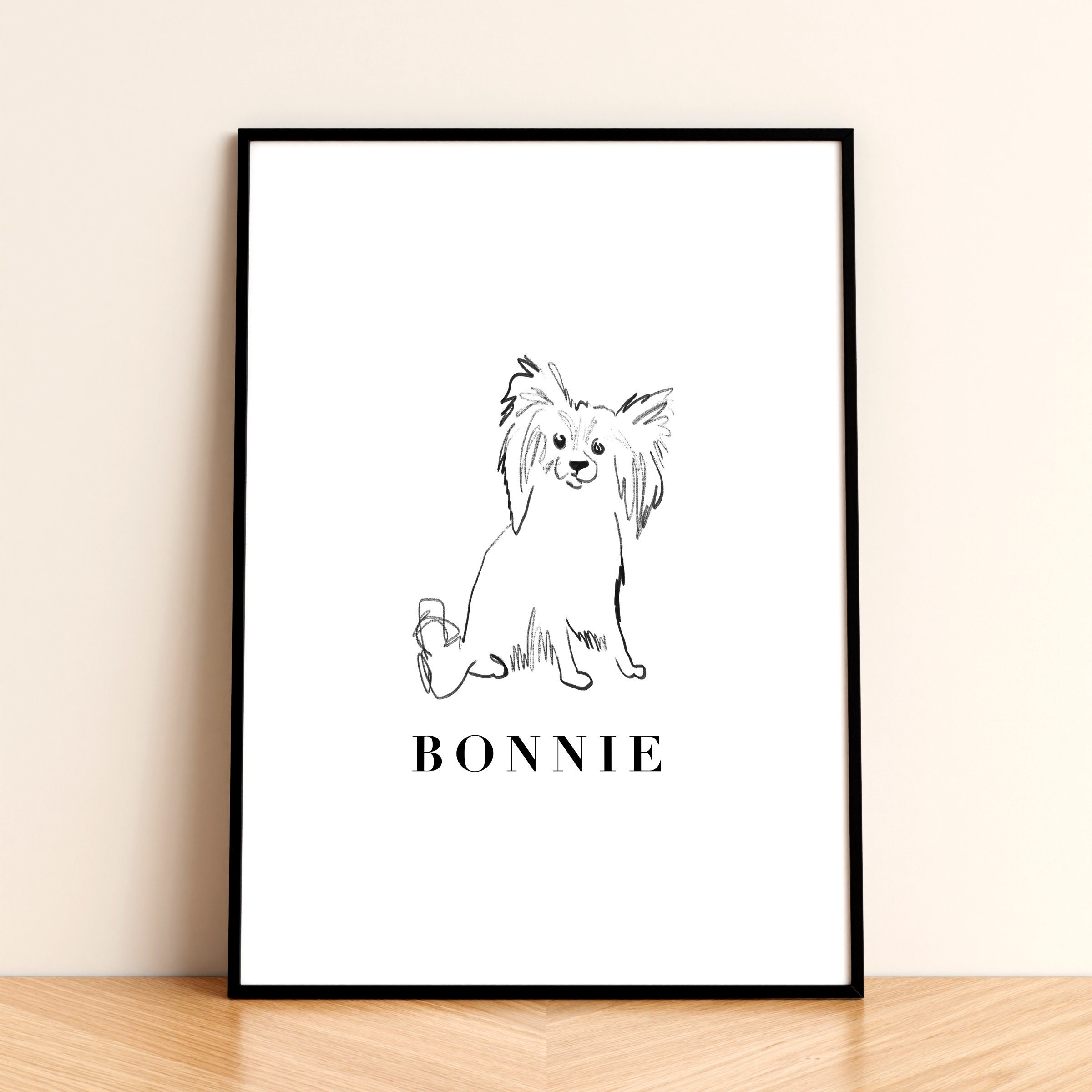 Custom Dog Poster Papillon Dog Poster Papillon Dog Print Original ...