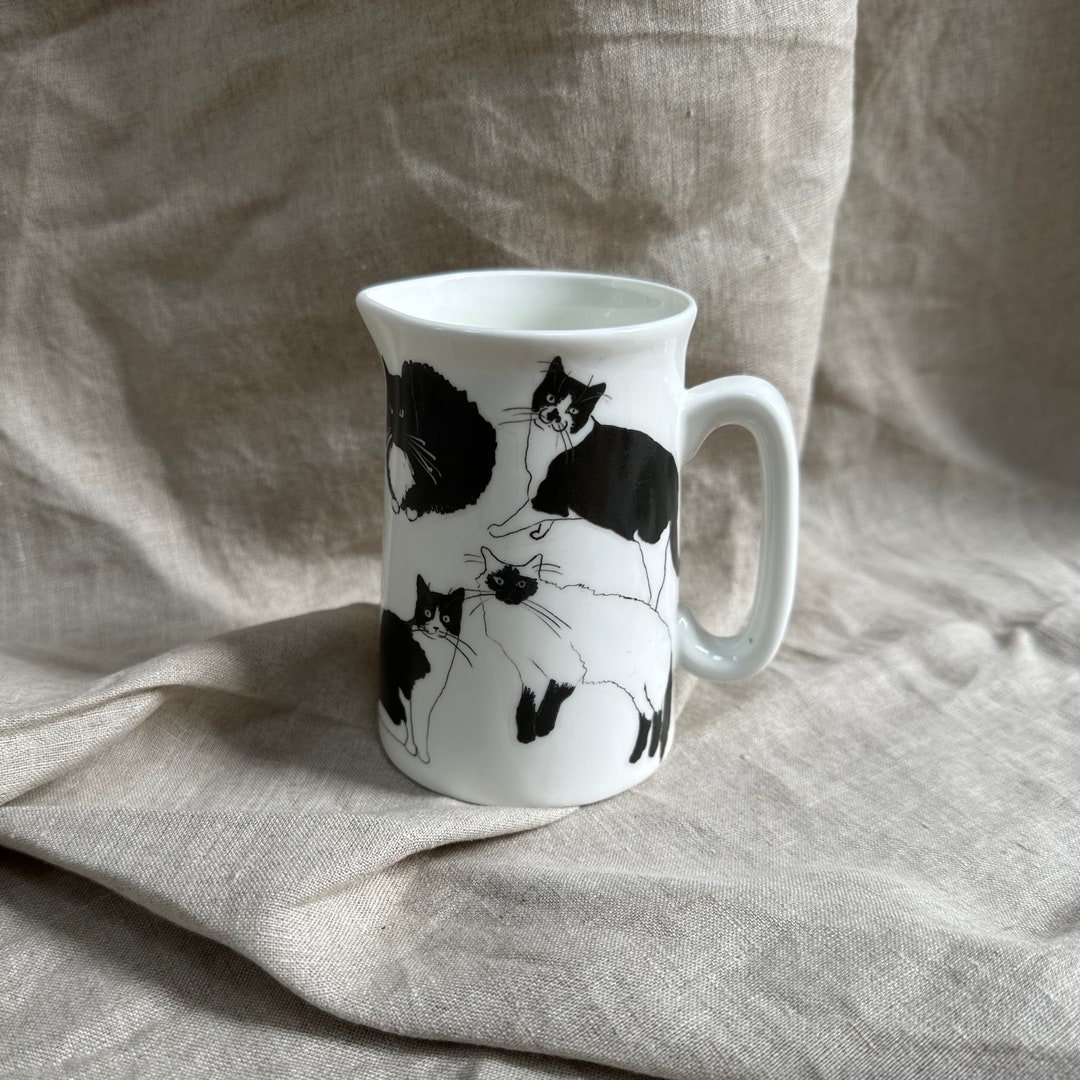 Cat Jug - Fine Bone China With Cute Cat Print - Perfect Mother's Day ...