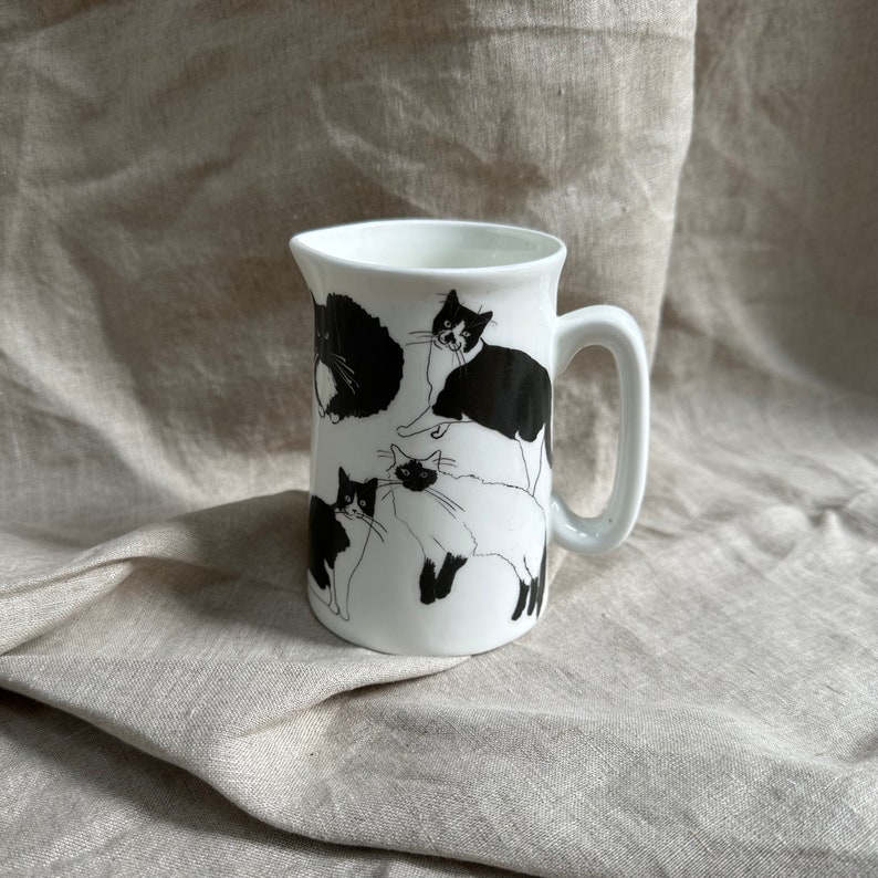 Cat Jug - Fine Bone China With Cute Cat Print - Perfect Mother's Day Gift for Cat Lovers - Etsy